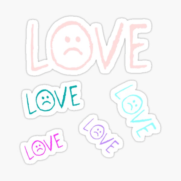 "Lil Peep Style Love Tattoo Sticker Pack Set - Pastel Colors" Sticker ...