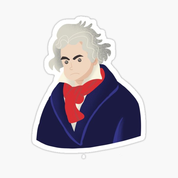 "Beethoven" Sticker for Sale by unjouraparis | Redbubble