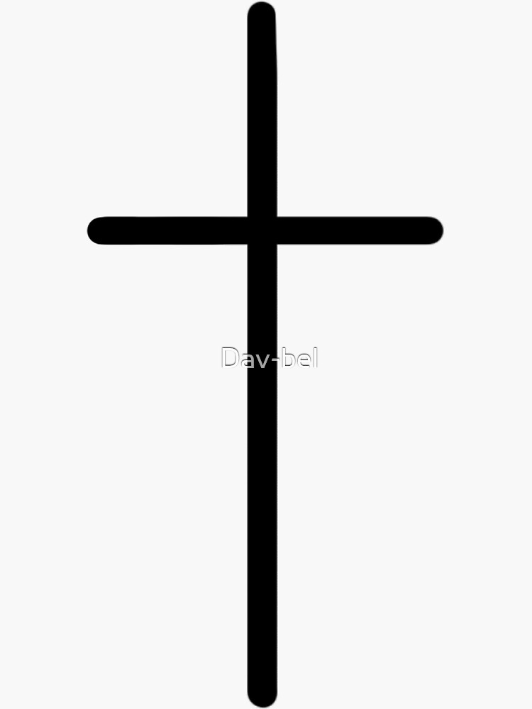 "Minimalist cross" Sticker by Dav-bel | Redbubble