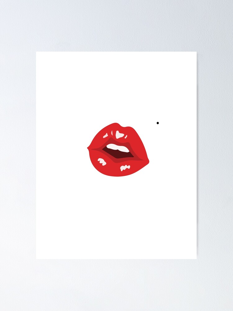 "Marilyn Monroe Lips and mole " Poster for Sale by Sana111khan | Redbubble