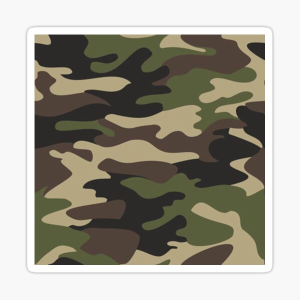 "Camouflage (Camo) Print Traditional Army Military" Sticker for Sale by ...