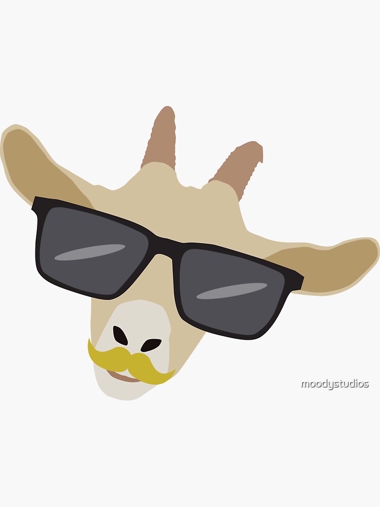 "Cool Goat" Sticker for Sale by moodystudios | Redbubble