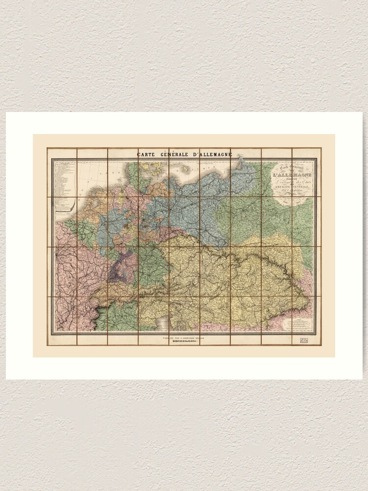 "Map of Germany (1866)" Art Print by allhistory | Redbubble