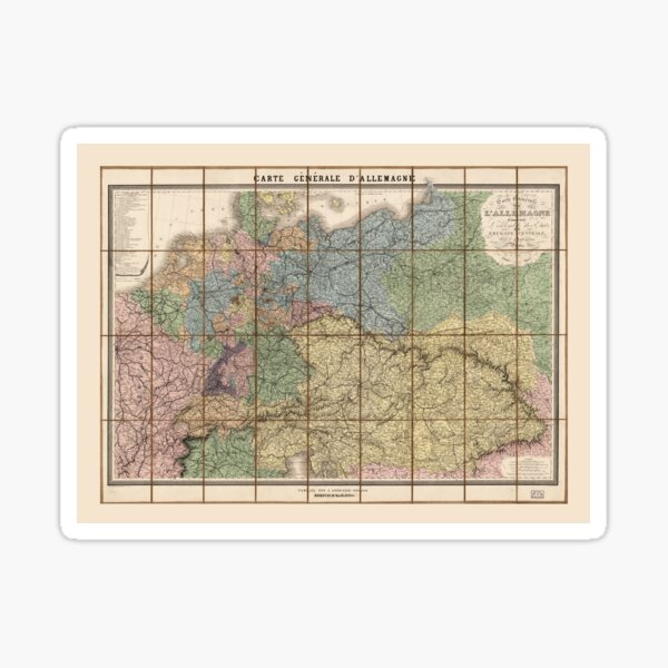 "Map of Germany (1866)" Sticker for Sale by allhistory | Redbubble