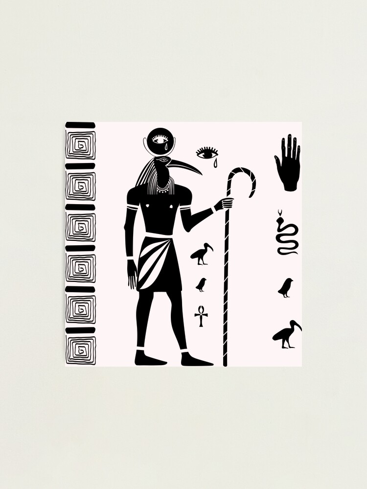 Egyptian God Thoth Symbols Ibis Representing Thoth Egyptian God Blue