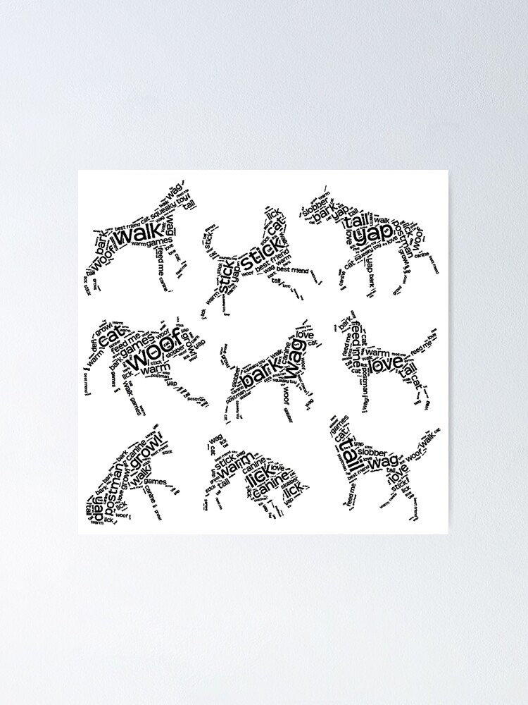 "Ransom Note Style Dog Stickers" Poster by MarbleCloud | Redbubble