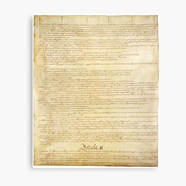 "Original Page 2 of the United States Constitution" Metal Print for ...