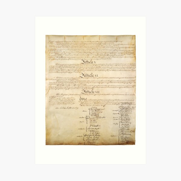 "Original Signature Page of the United States Constitution Page 4 of 4 ...