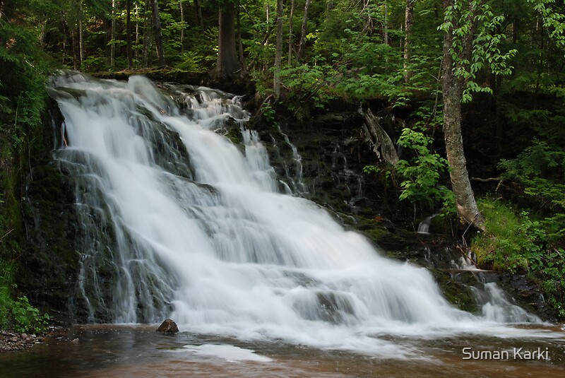 "Morgan Falls - Water Falls at Marquette,MI" by Suman Karki | Redbubble