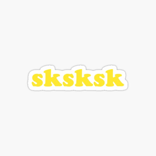"Sksksk vsco girl yellow" Sticker for Sale by ferbal | Redbubble