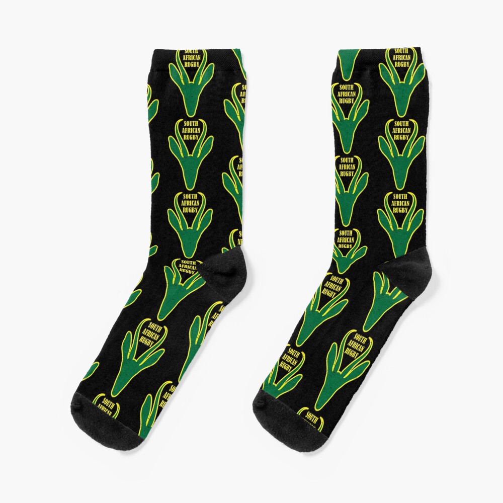 "springbok Face South Africa 2019 Green & Gold" Socks for Sale by d247 ...