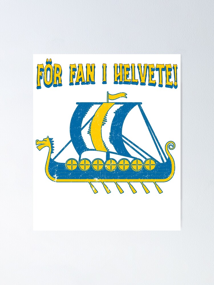 "For Fan I Helvete Swedish Curse Word T Shirt Helvete Viking Swear ...