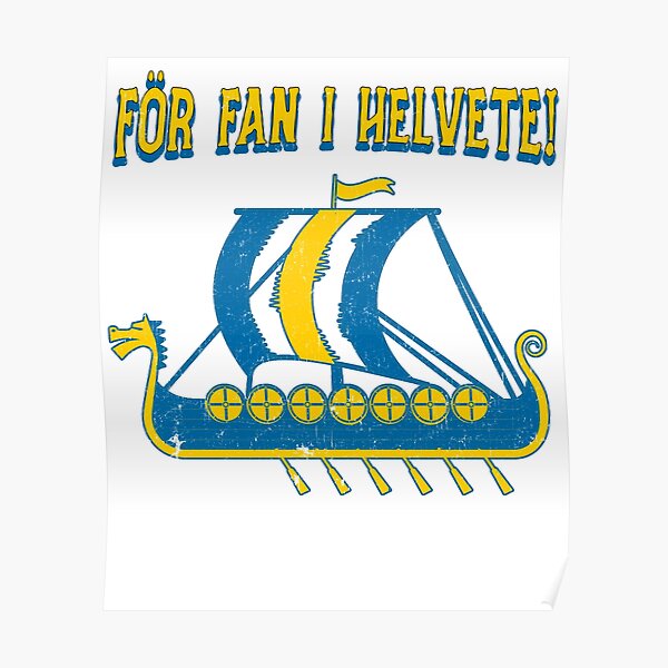"For Fan I Helvete Swedish Curse Word T Shirt Helvete Viking Swear ...
