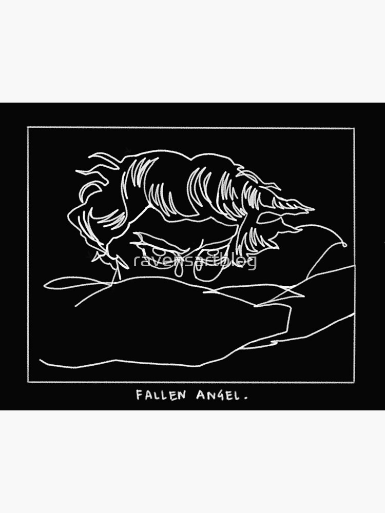 "'Fallen Angel' Alexander Canabel Line Art" Photographic Print for Sale ...