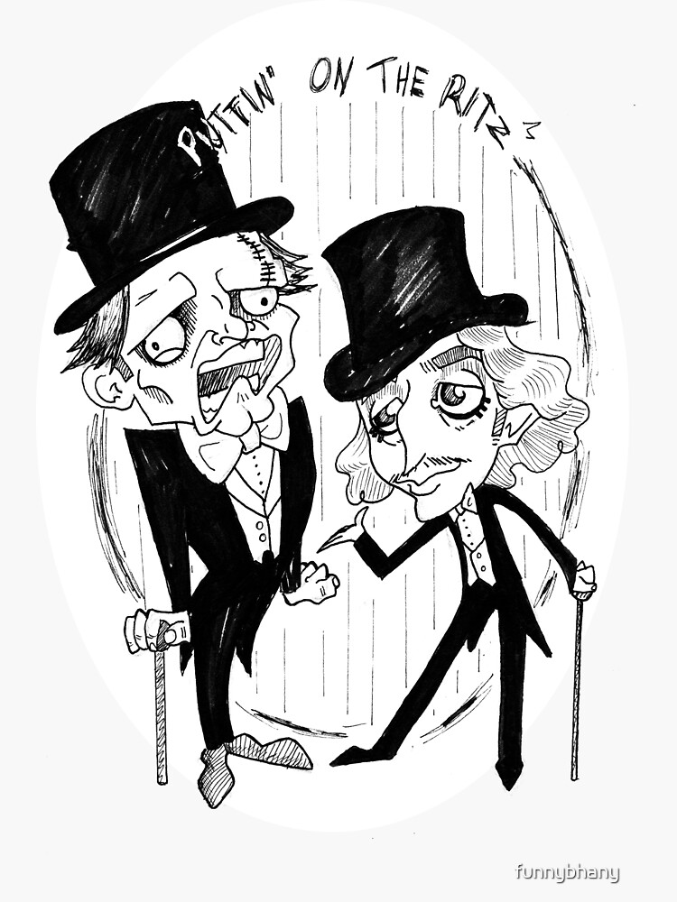 "Putting on the Ritz" Sticker for Sale by funnybhany | Redbubble