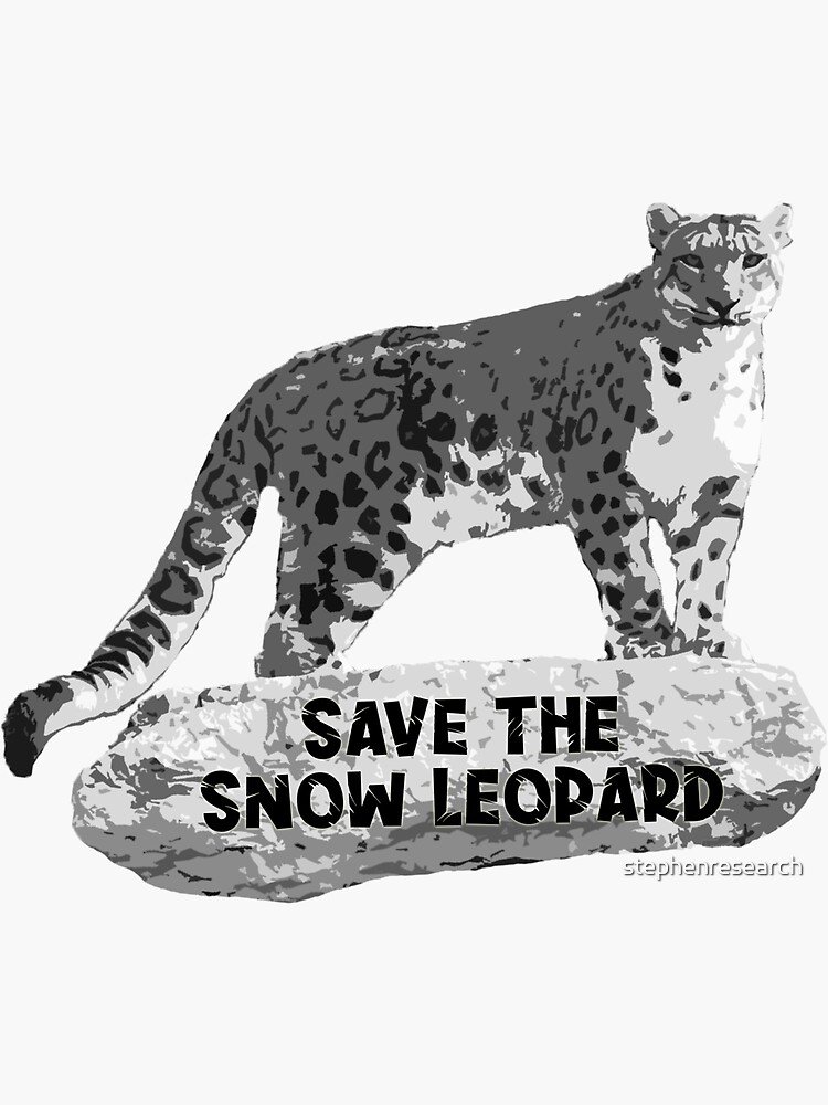 "Snow Leopard Day 2019" Sticker for Sale by stephenresearch | Redbubble