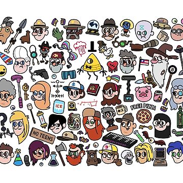 "Gravity Falls Doodle" Pin for Sale by joseanaya | Redbubble