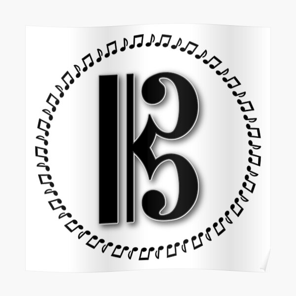 "Alto or Tenor Clef Music Note Design C-Clef " Poster by warrior-woman ...