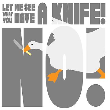 "Mischievous goose with a knife" Postcard for Sale by badgerinafez ...