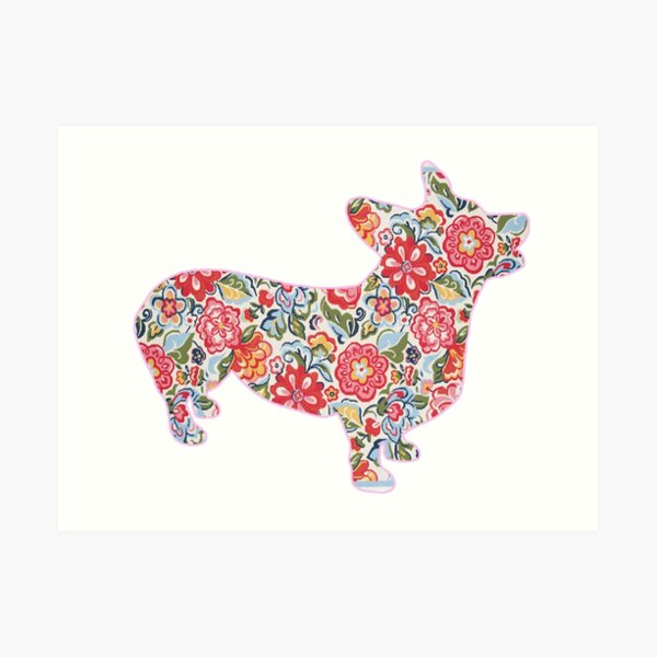 "Corgi Preppy Print" Art Print for Sale by megsiev | Redbubble