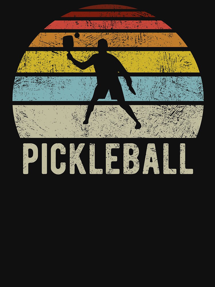 "Vintage Retro Pickleball 70's Style Pickleball T Shirt" Essential T ...