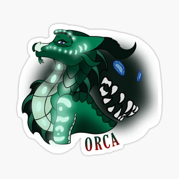 "Orca (Wings of Fire)" Sticker for Sale by DelmareHybrid | Redbubble