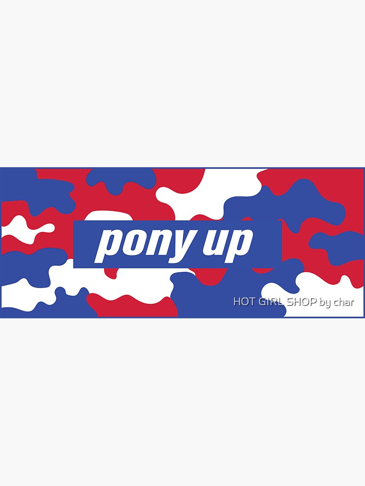"pony up camo" Sticker for Sale by charlotte-carr | Redbubble