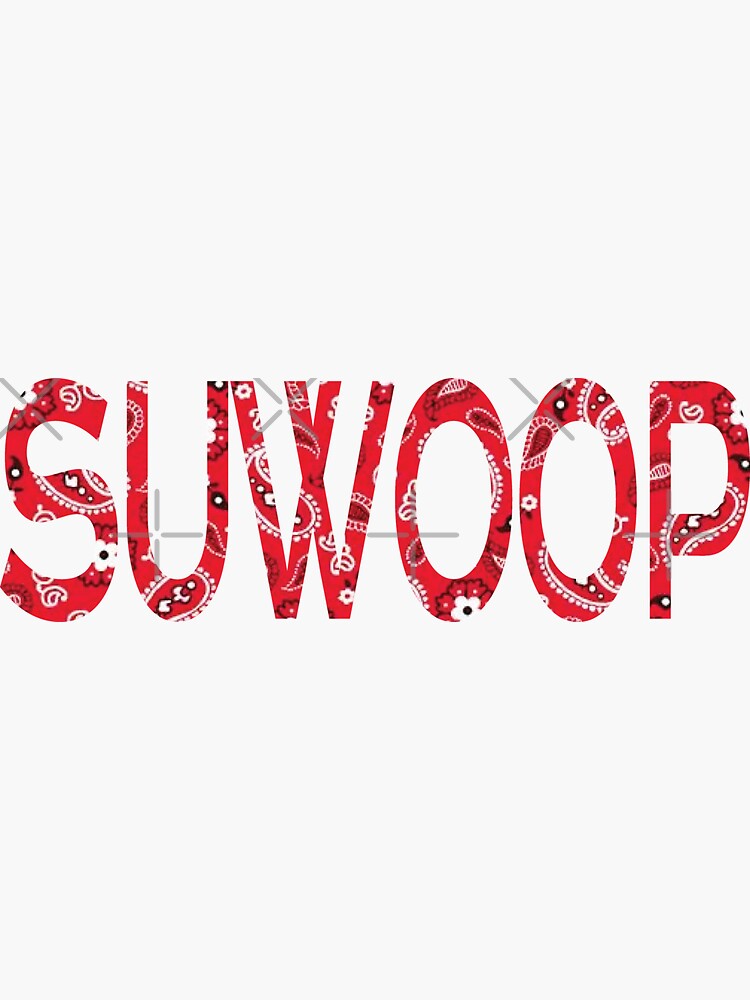 "SUWOOP bandana pattern" Sticker for Sale by getpressedshirt | Redbubble