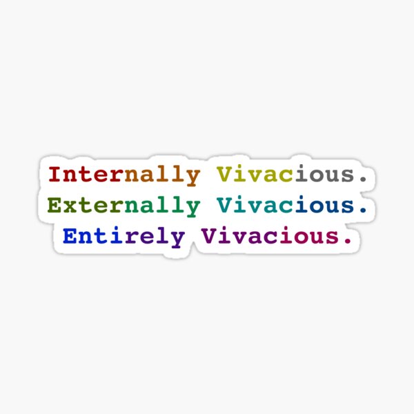 "Vivacious!" Sticker by patronkat | Redbubble