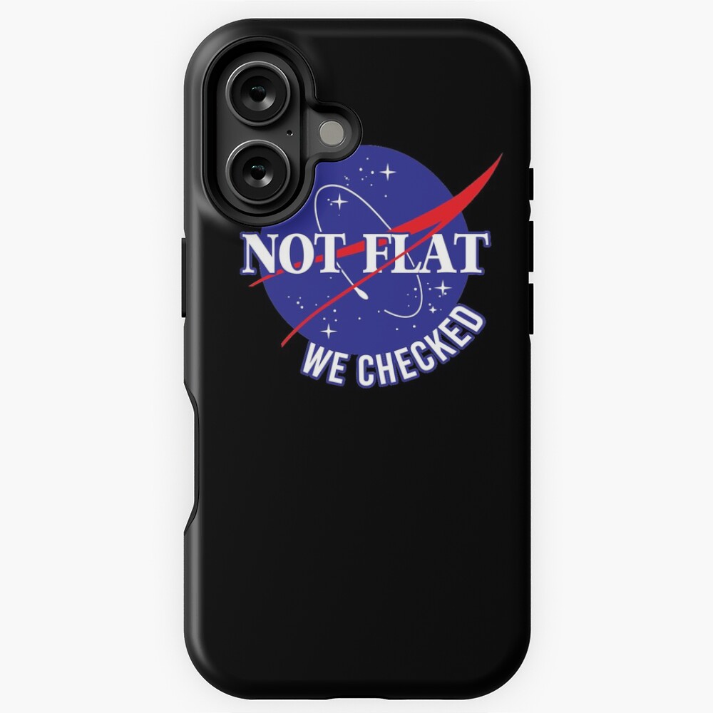 "NASA Not Flat We Checked" Essential T-Shirt for Sale by breh-art ...