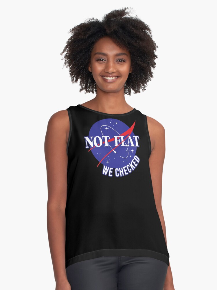 "NASA Not Flat We Checked" Essential T-Shirt for Sale by breh-art ...