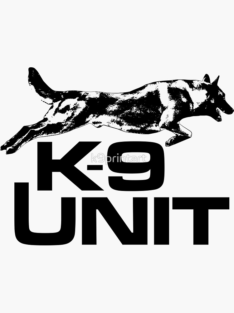"K-9 Unit - Police Dog Unit- Malinois" Sticker for Sale by k9printart ...