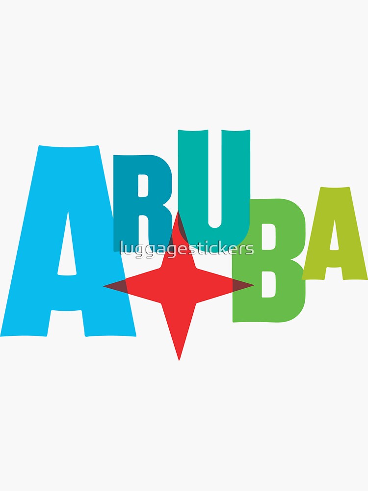 "Aruba" Sticker for Sale by luggagestickers | Redbubble