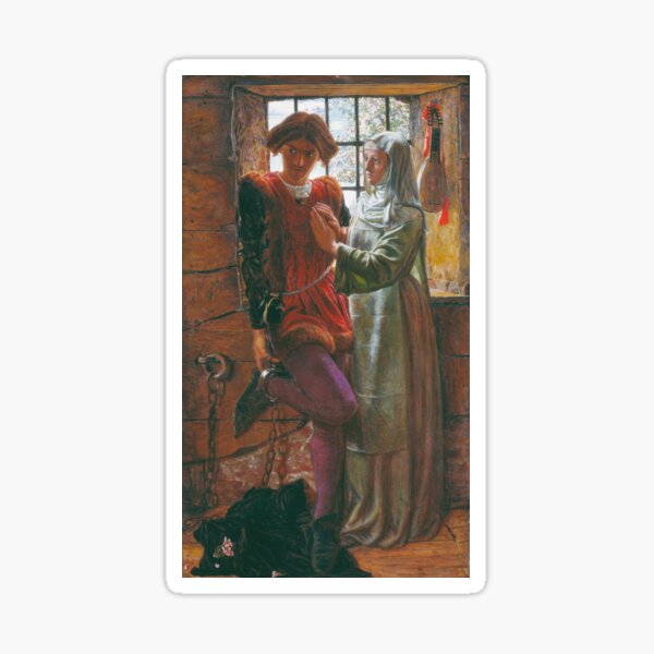 "William Holman Hunt - Claudio and Isabella" Sticker by vakashop ...