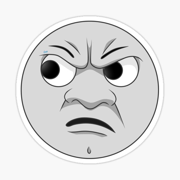 "Duncan (angry face)" Sticker for Sale by corzamoon | Redbubble