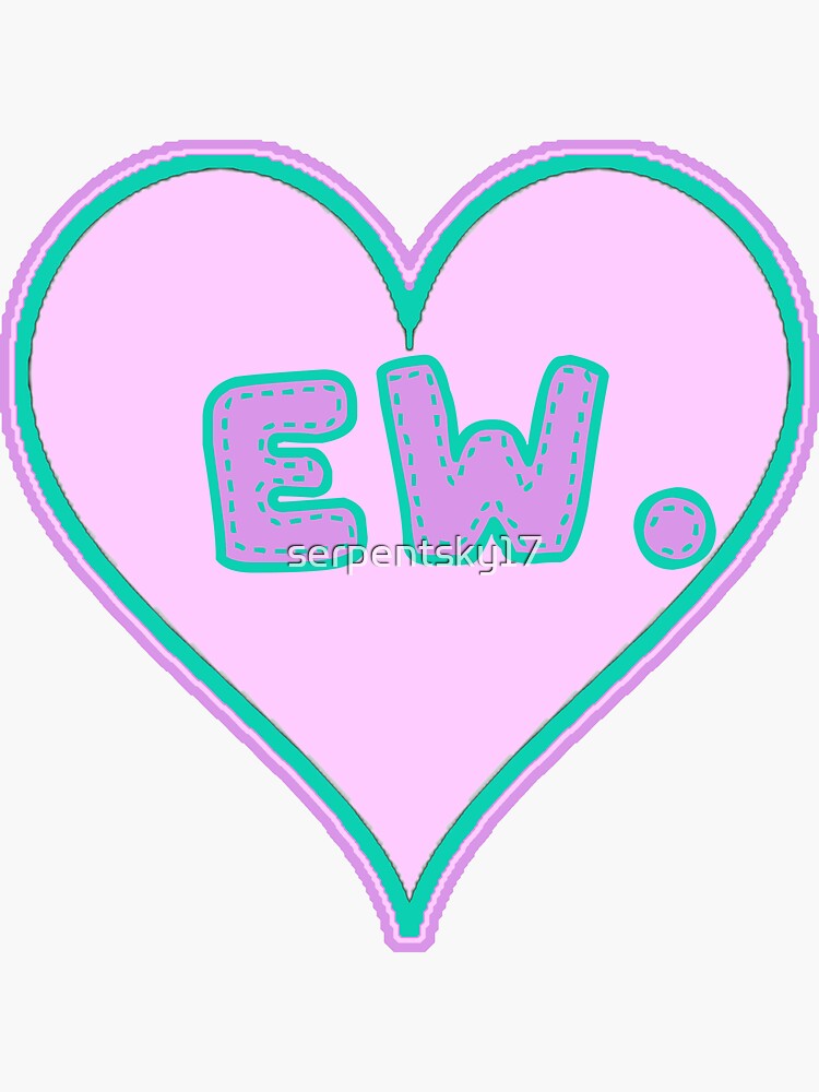 "Tumblr Aesthetic EW Heart" Sticker by serpentsky17 | Redbubble