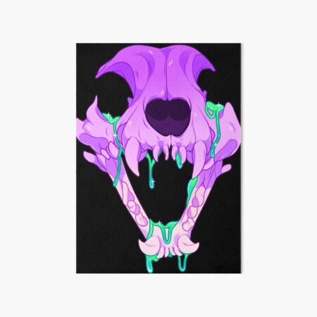 "Gooey Cat Skull" Art Board Print by gluemyguts | Redbubble