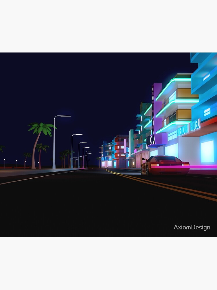 "Neon Drive" Poster for Sale by AxiomDesign | Redbubble