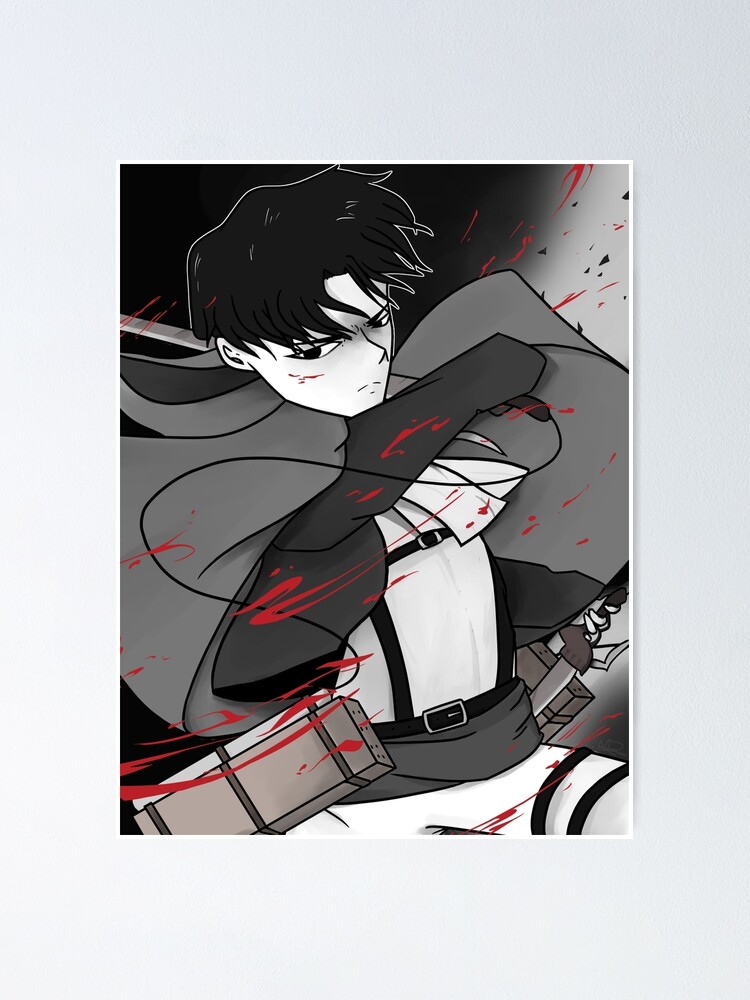 Poster « Levi Attack On Titan », par madsiline | Redbubble
