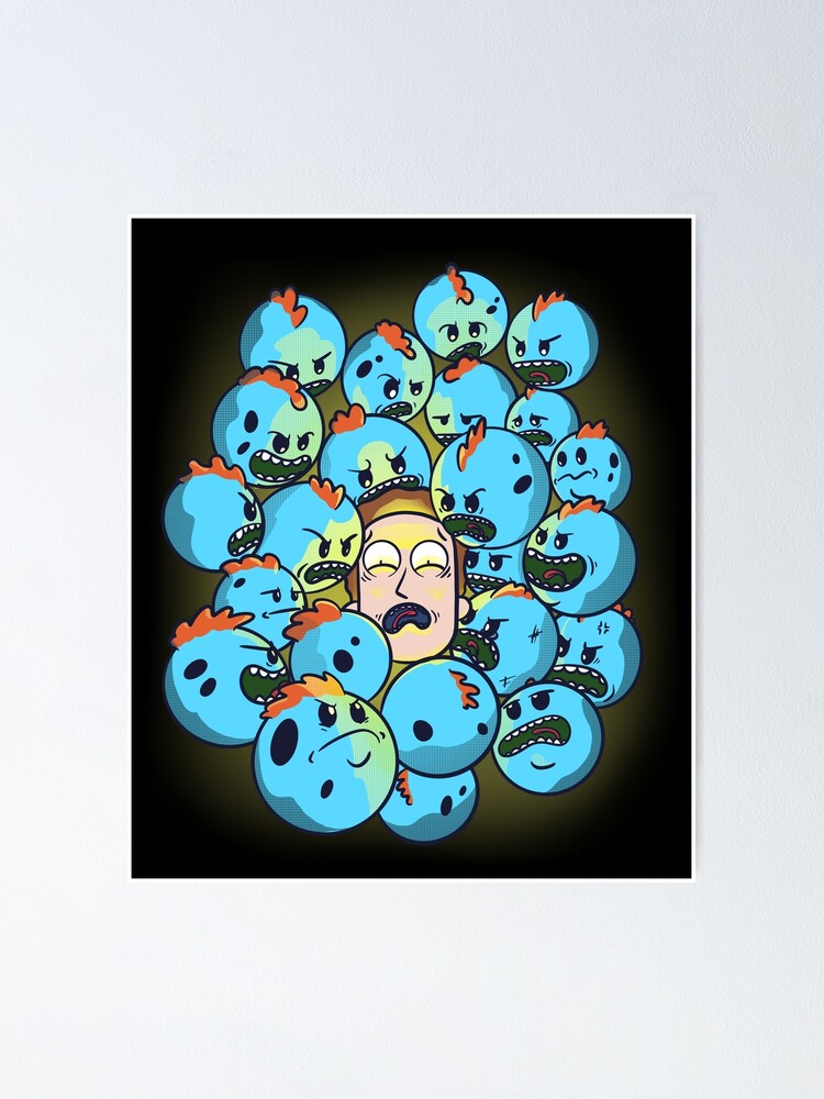 "Jerry vs Mr Meeseeks" Poster by LilStark | Redbubble