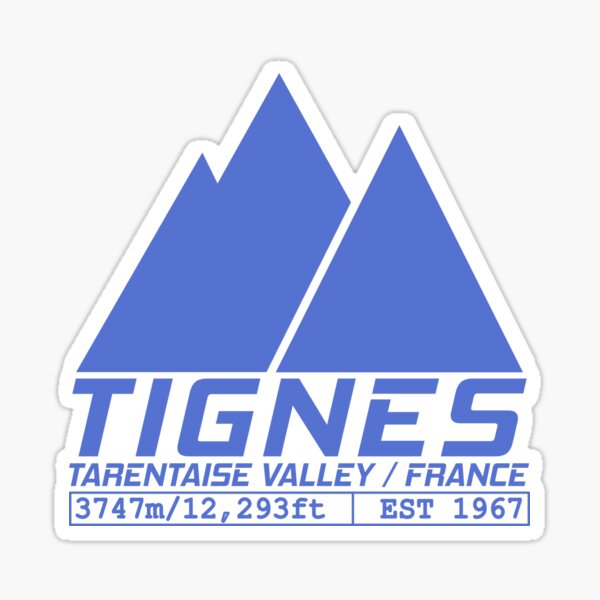 "Tignes France Ski Resort Tarentaise Valley Skiing " Sticker for Sale ...