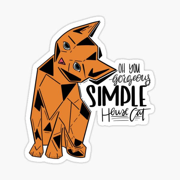 "Simple House Cat" Sticker for Sale by Scridoodles | Redbubble