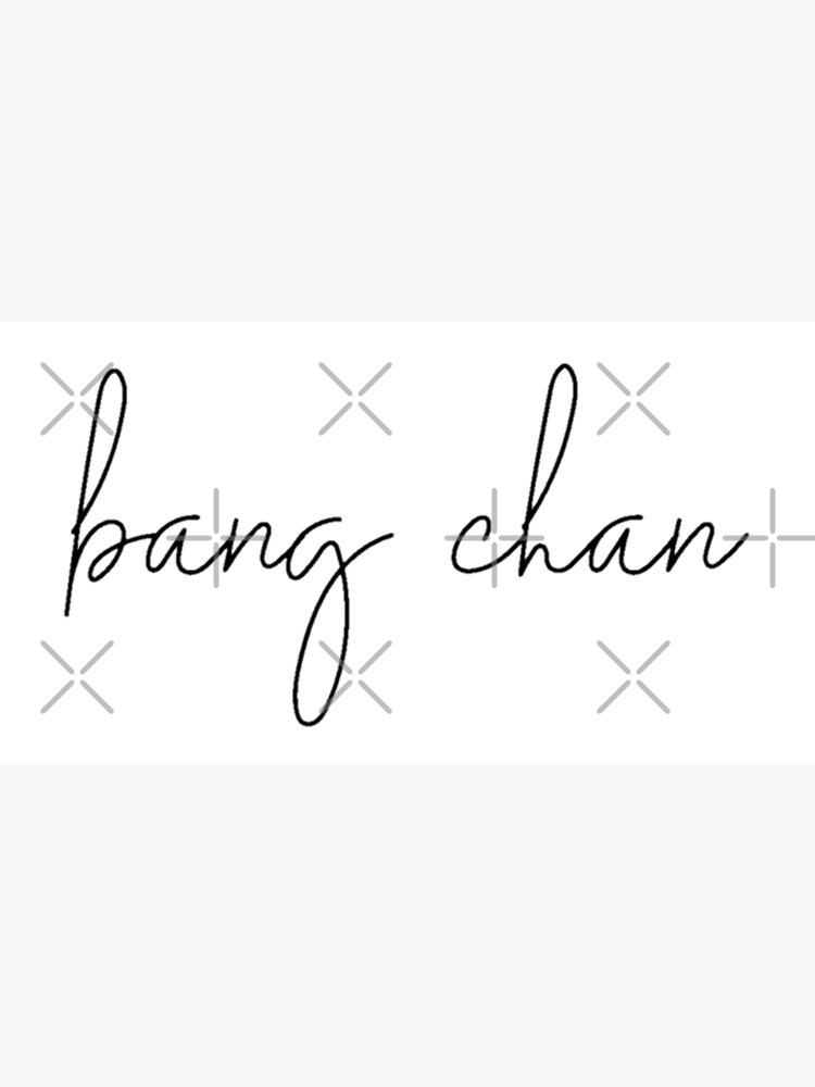 "Bang Chan name logo - Stray Kids merch" Photographic Print by Michiyo ...