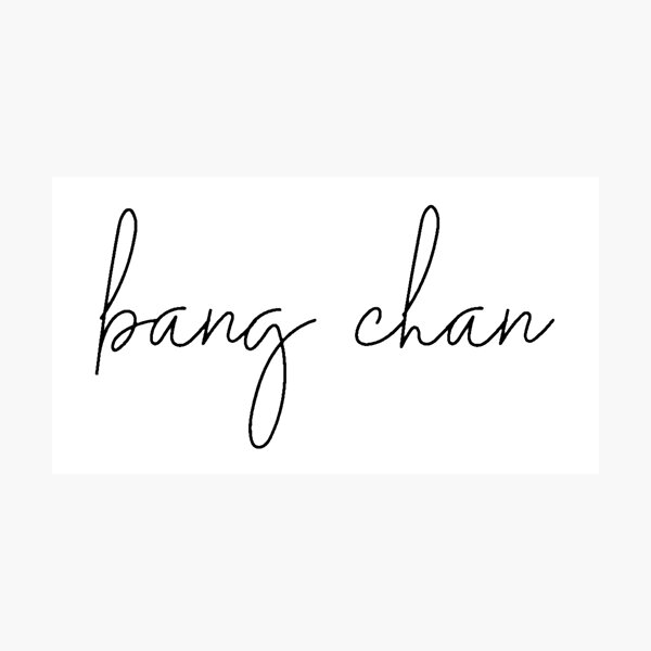 "Bang Chan name logo - Stray Kids merch" Photographic Print by Michiyo ...