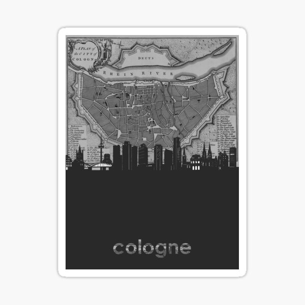 "cologne skyline" Sticker for Sale by BekimART | Redbubble