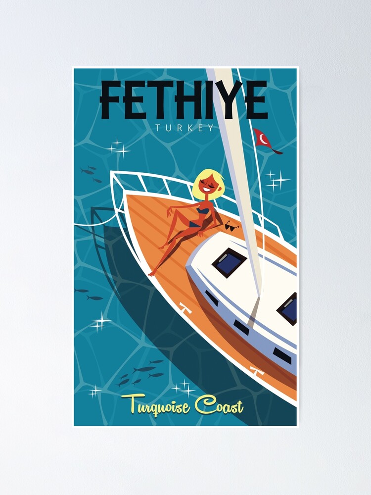 "Fethiye poster" Poster for Sale by GAGodel | Redbubble
