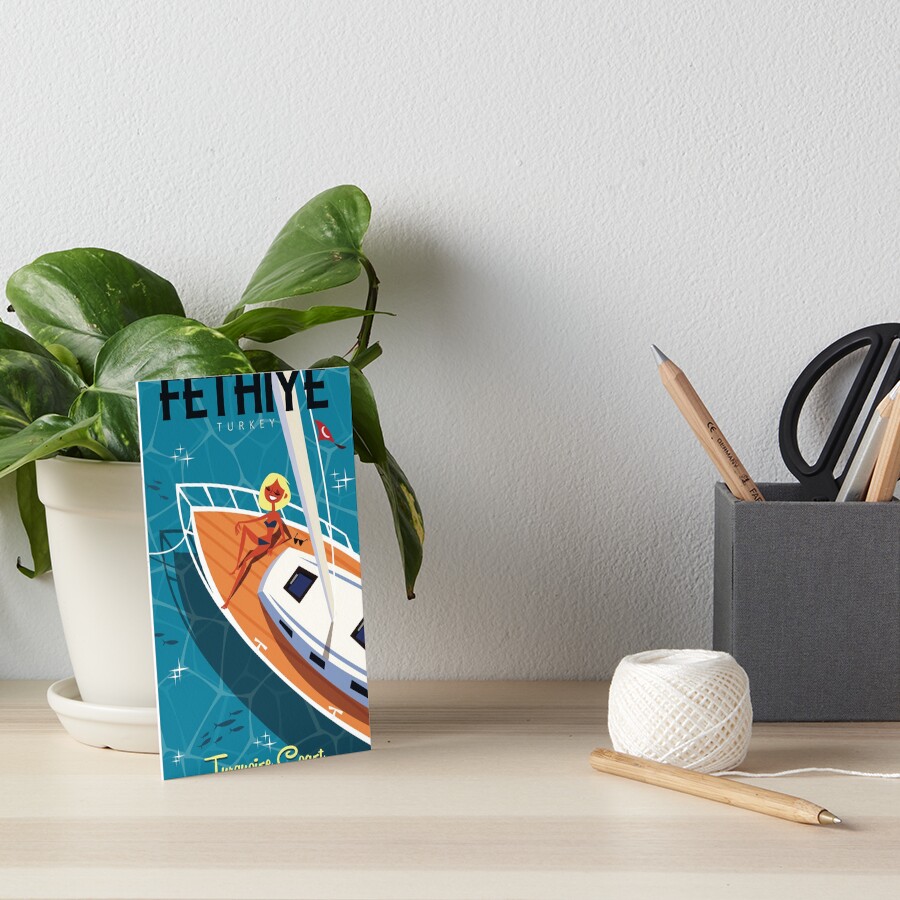 "Fethiye poster" Art Board Print by GAGodel | Redbubble