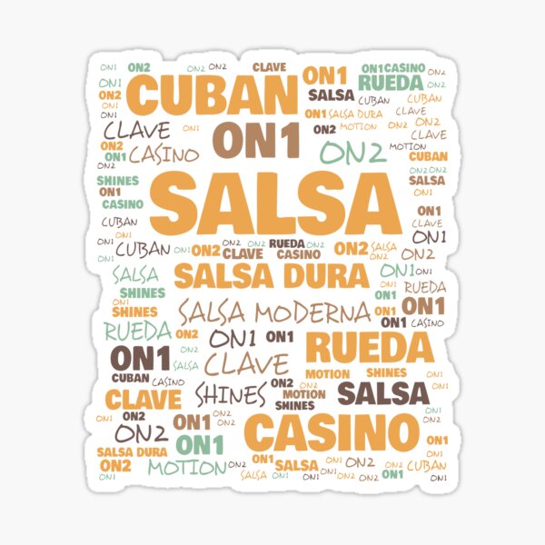 "Salsa Dance Terminology - Commonly Used Terms Amongst Dancers" Sticker ...