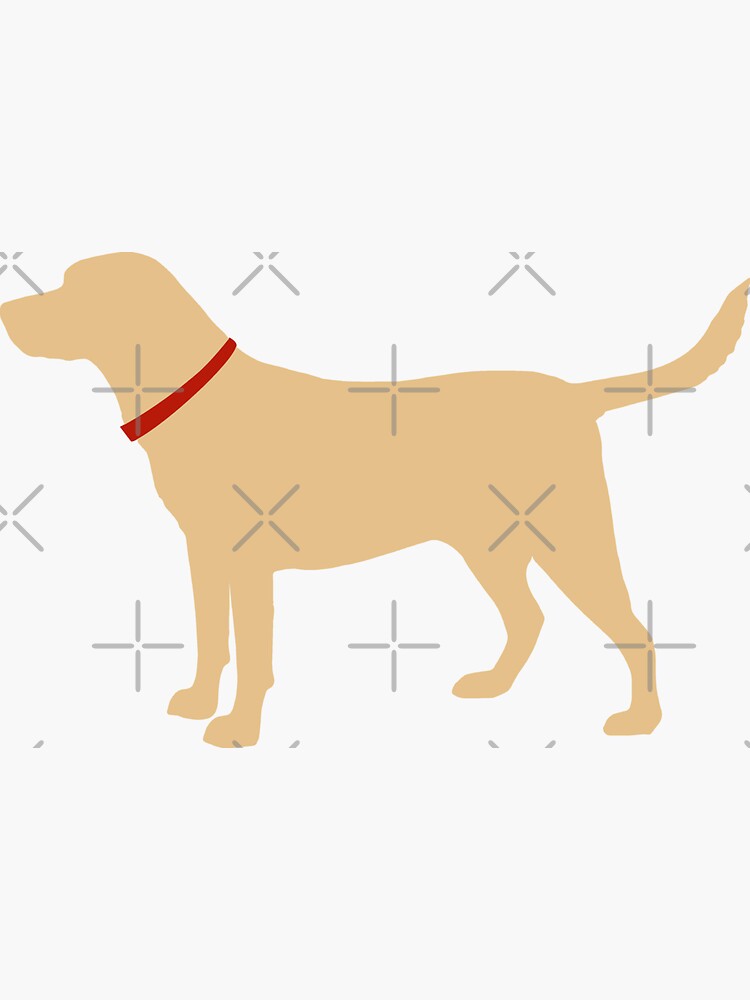 "Labrador Retriever Yellow Lab Sticker" Sticker for Sale by madeulaugh ...