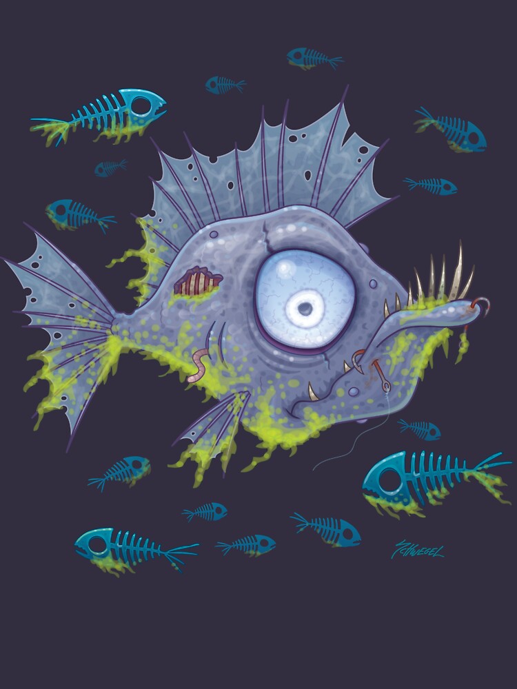 "Zombie Fish" T-shirt for Sale by fizzgig | Redbubble | sea t-shirts ...